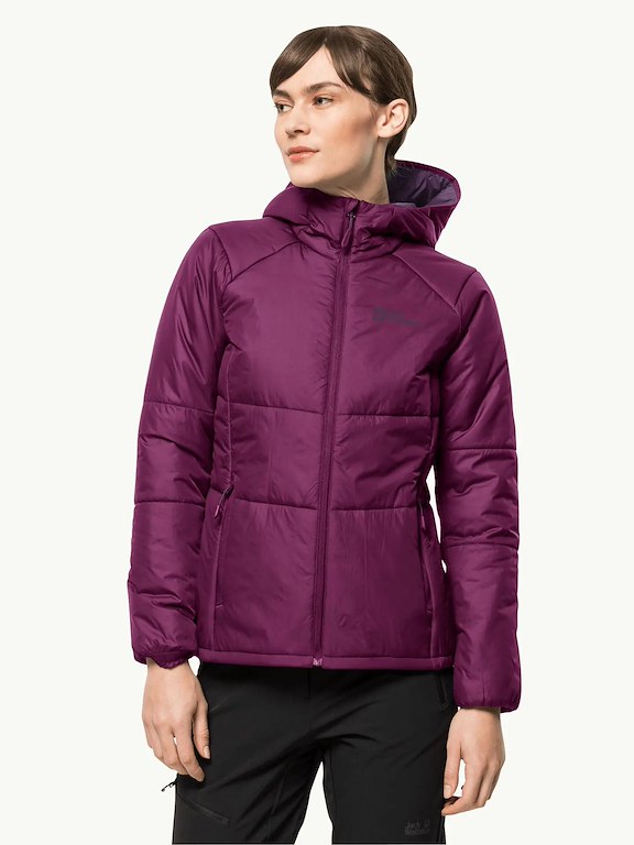 JACK WOLFSKIN Ženska jakna BERGLAND INS HOODY W bordo