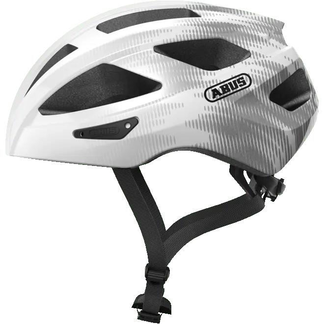 Abus Kaciga za bicikl Macator, 52/58cm, White Silver