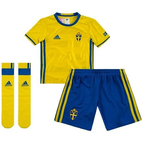 Adidas Set za fudbal za dečake, Majica, šorc i štucne AA0444, Žuto - plavi