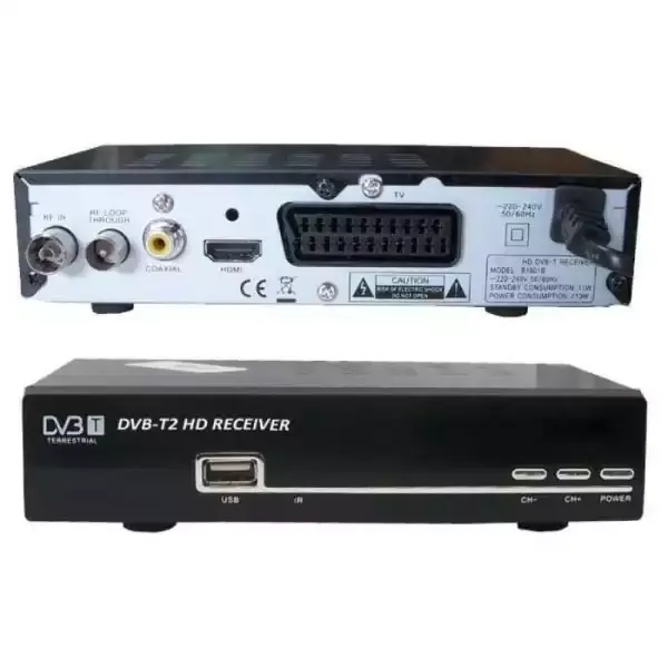 Bear DTV-202 -1880 Digitalni risiver, DVB-T2, -78 ~ -20dBm, USB, HDMI, Crni