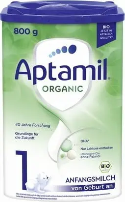 NUTRICIA Dohrana za bebe Aptamil Organic 1 800g