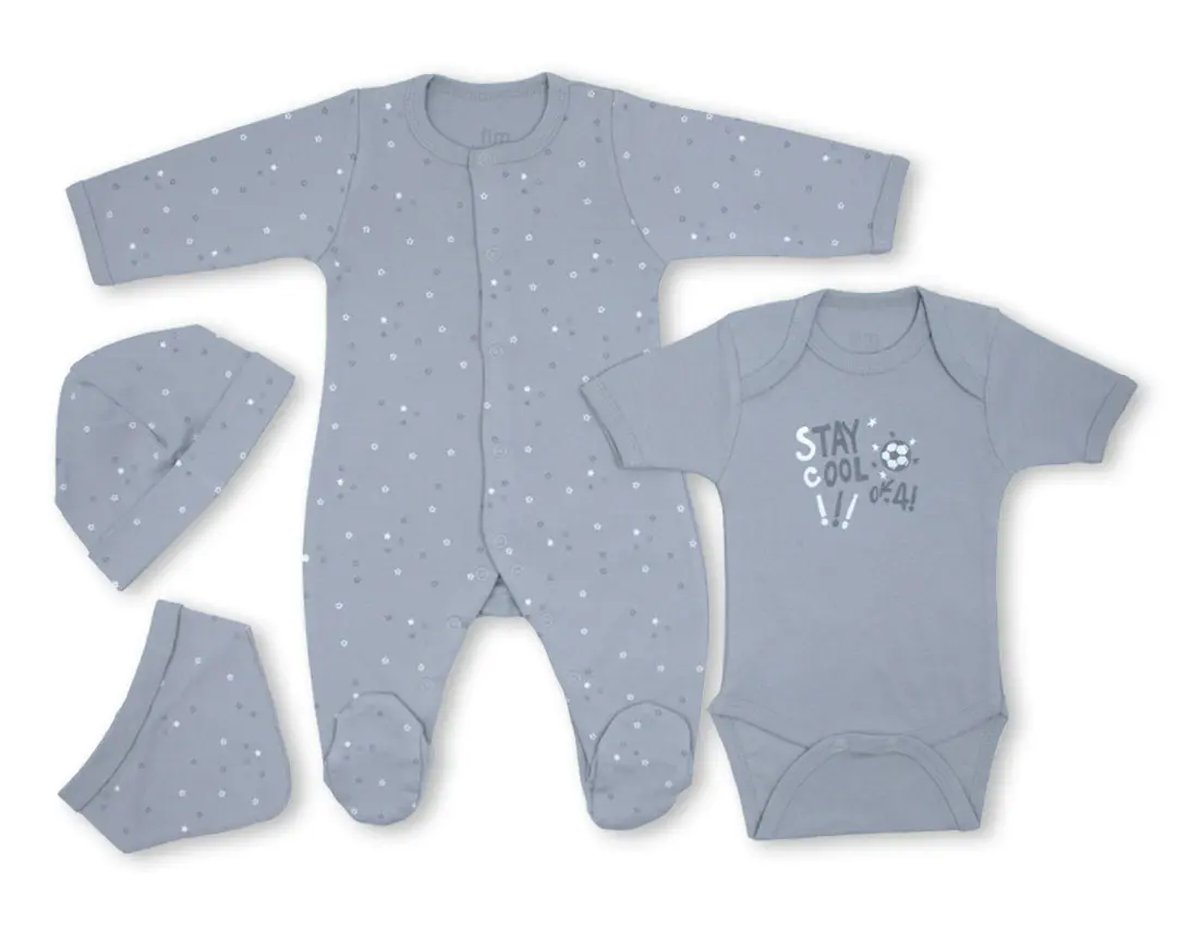 FIM BABY Bebi set Zeka 4/1 Stay Cool sivi