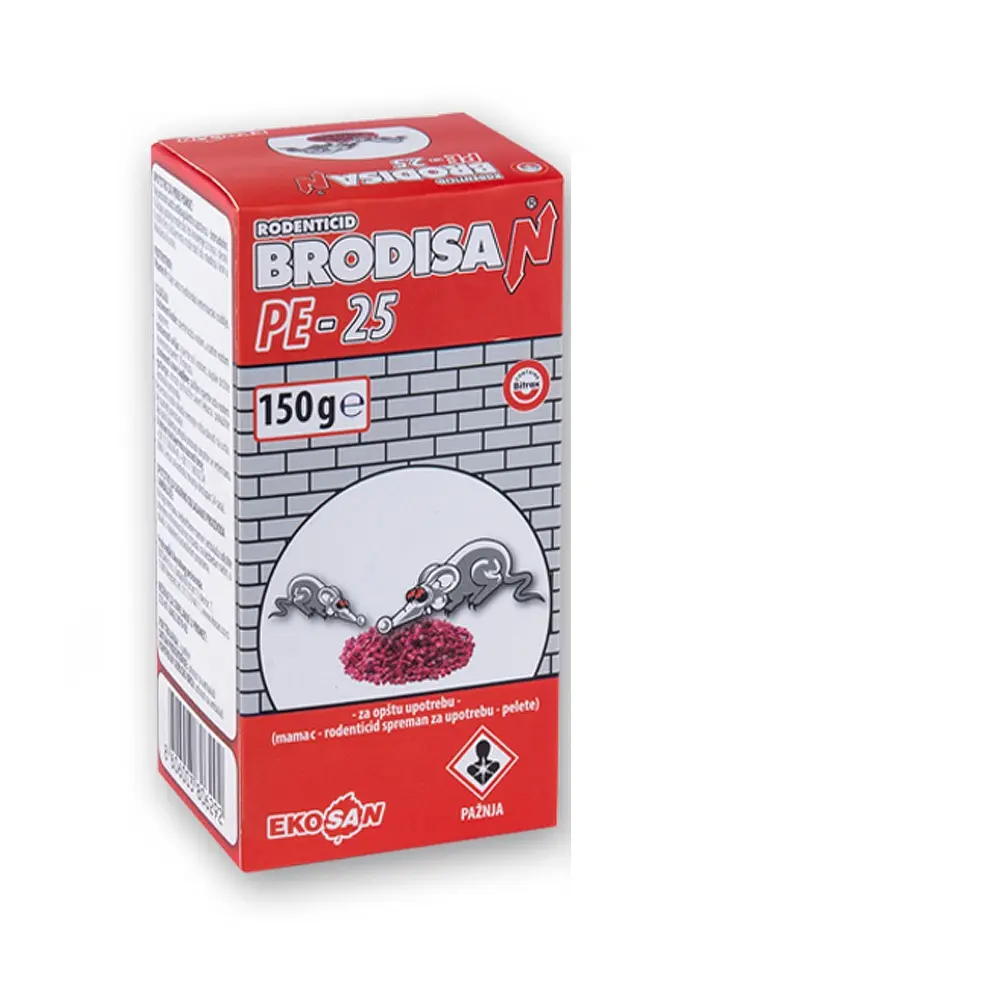 BRODISAN Mamac za miševe i pacove, pelete crvene PE-25 150 g