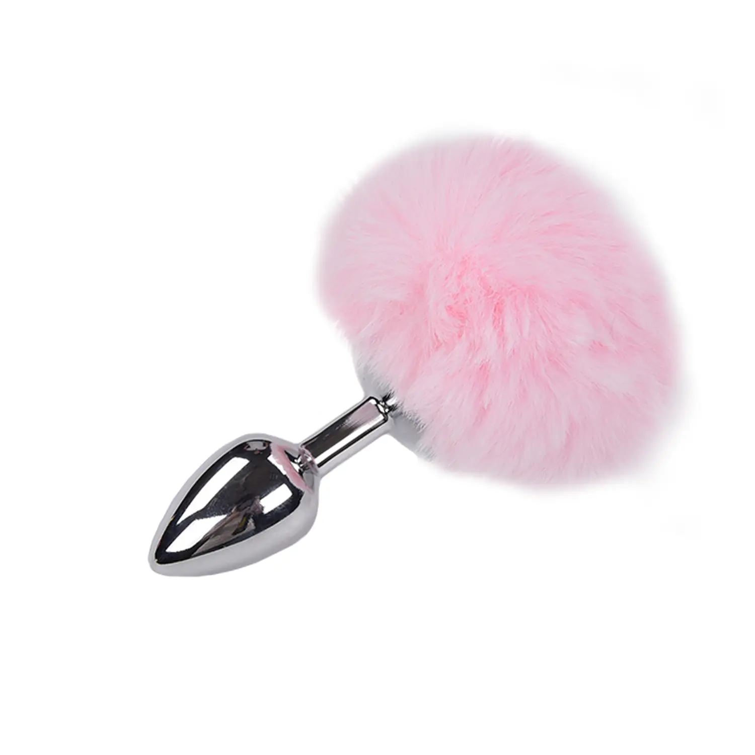 Alive Analna kupa Fluffy Plug, Metal, S, Roze