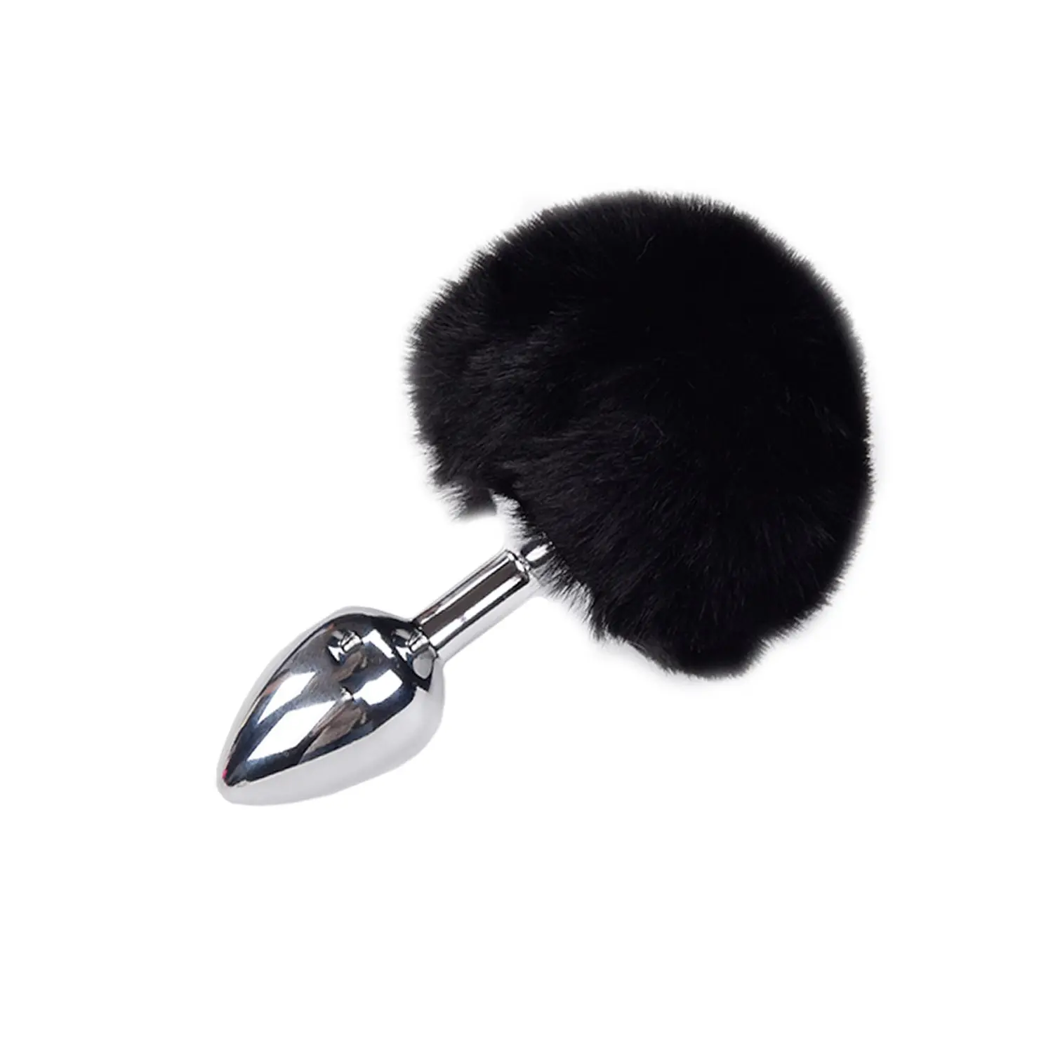 Alive Analna kupa Fluffy Plug, Metal, M, Crna