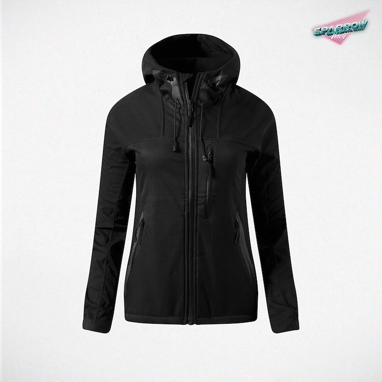 SPARROW Ženska jakna Full Protect Softshell crna