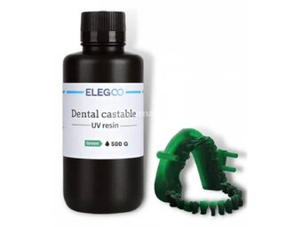 ELEGOO Dental Castable UV Resin 0.5 kg - Zelena