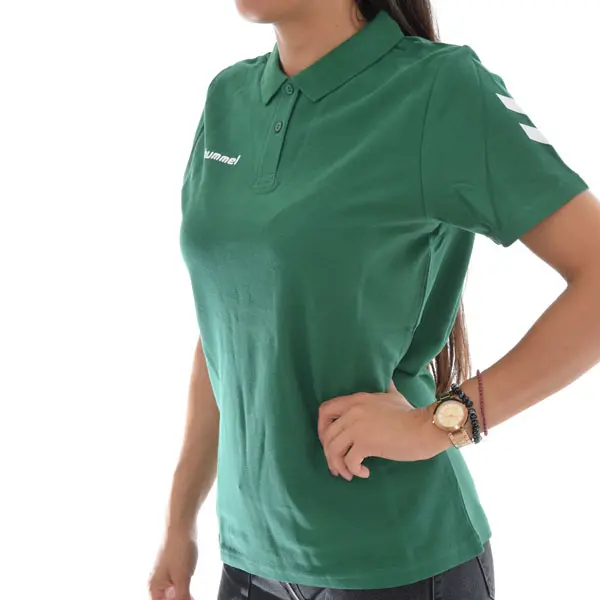 HUMMEL Ženska polo majica Hmlgo Cotton Polo Woman 03522-6140 zelena