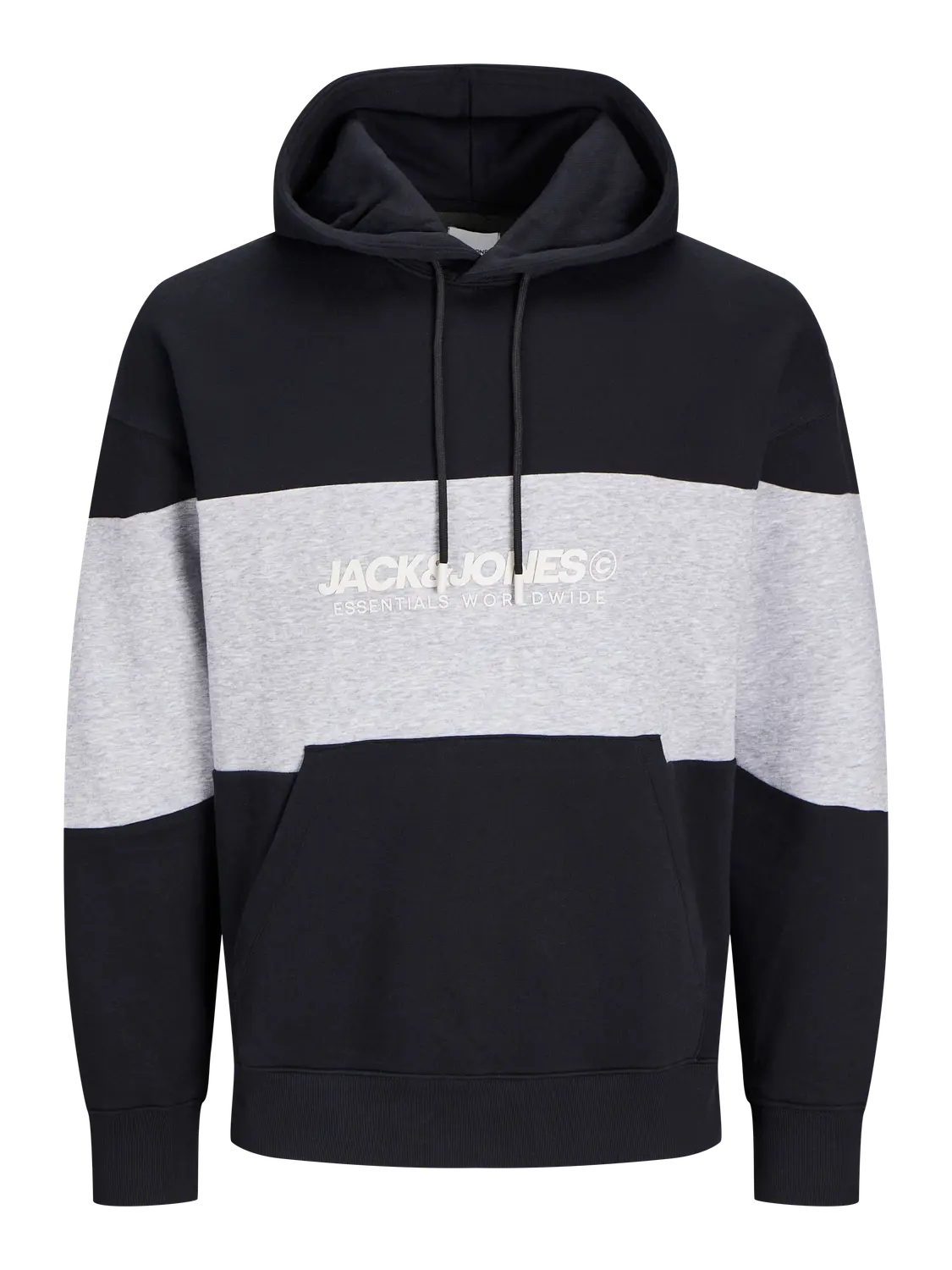 JACK & JONES Muški duks 12256590, Crni