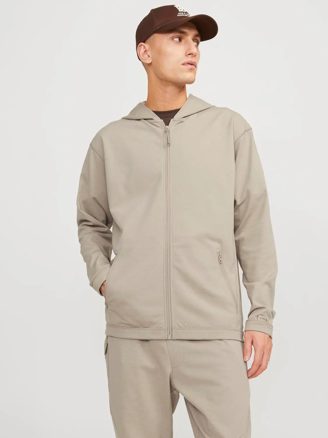 JACK & JONES Muški duks 12253764, Bež