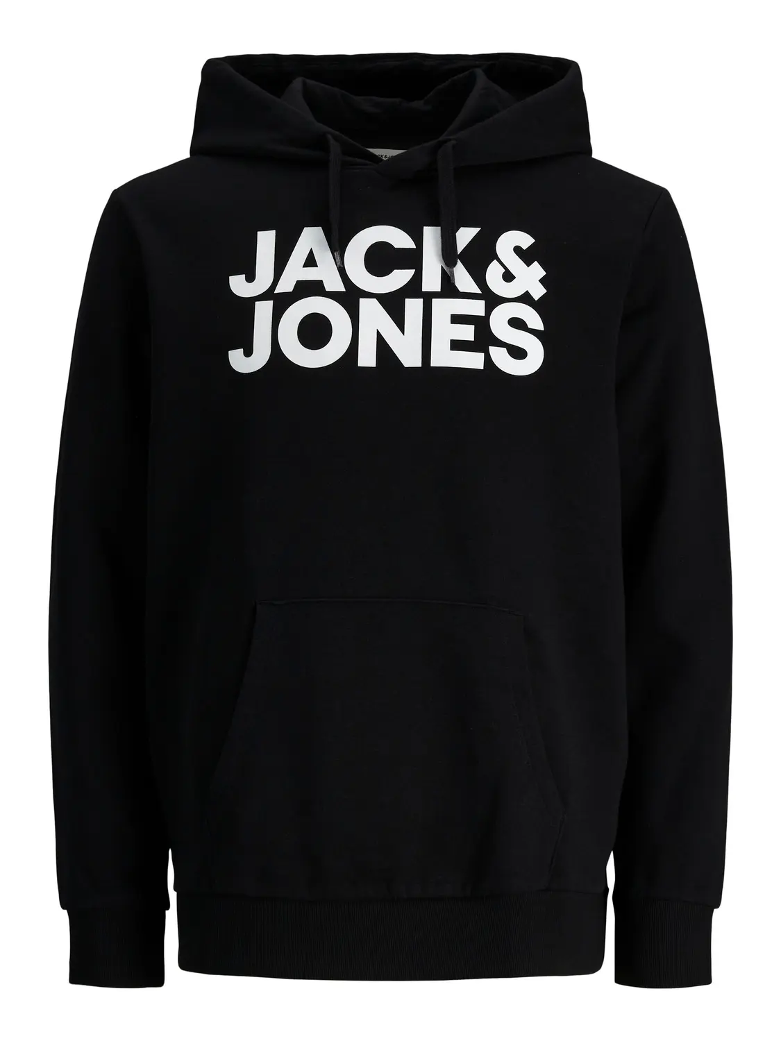 JACK & JONES Muški duks sa kapuljačom 12152840, Crno-beli