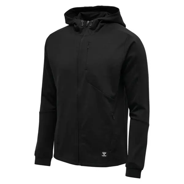 HUMMEL Muški duks Hmltropper Zip Hoodie 206271-2001 crni