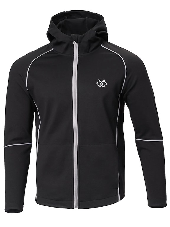 BRILLE Muški duks sa rajsferšlusom Roger Full-Zip Hoodie crni