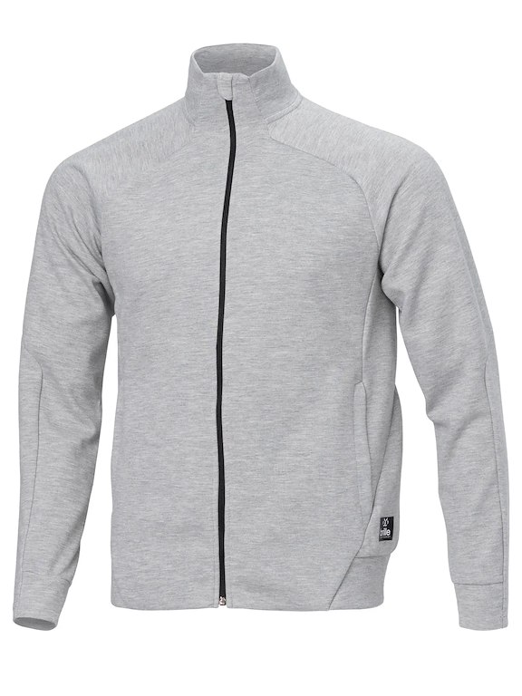 BRILLE Muški duks Leon Full Zip Top sivi