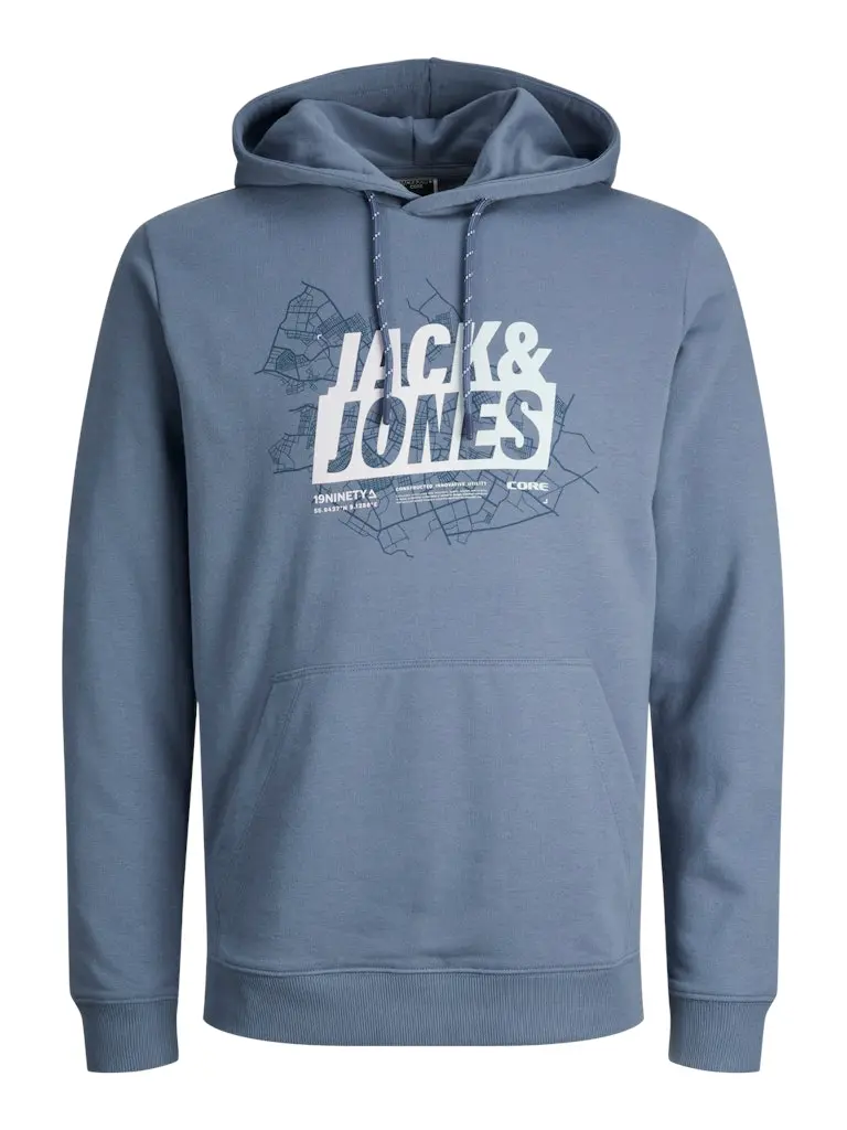 Jack & Jones Muški duks Map, Sivi