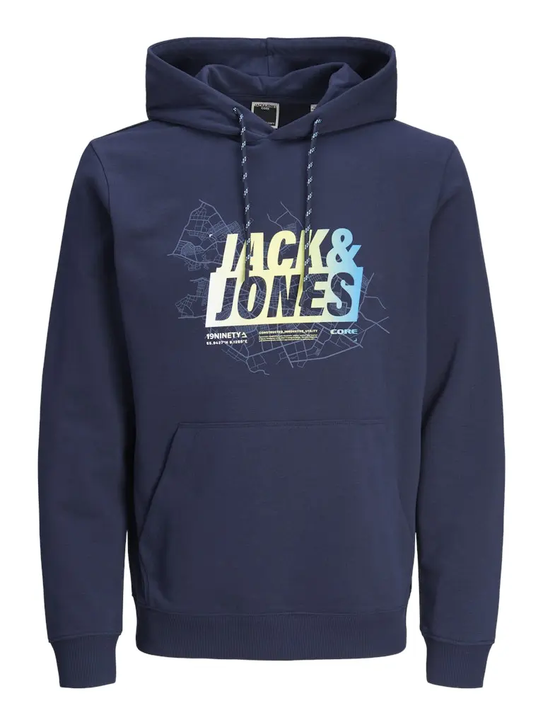 Jack & Jones Muški duks Map, Teget