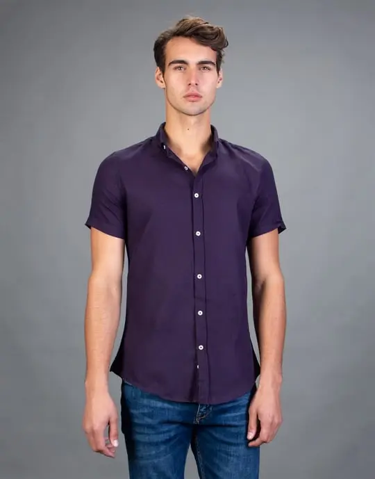 TUDORS Funzo Slim Fit Muška košulja kratkih rukava, Teget