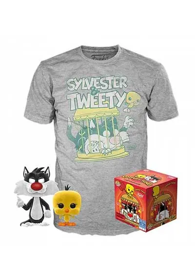 Set majica i figura - Looney Tunes, Sylvester&Tweety