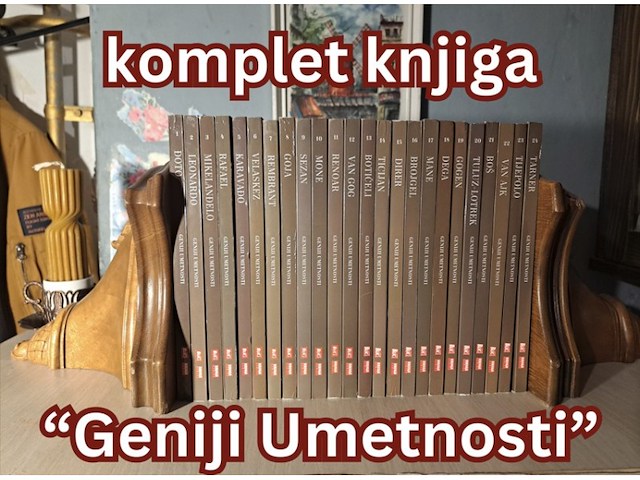 Komplet od 24 knjige `Geniji Umetnosti`