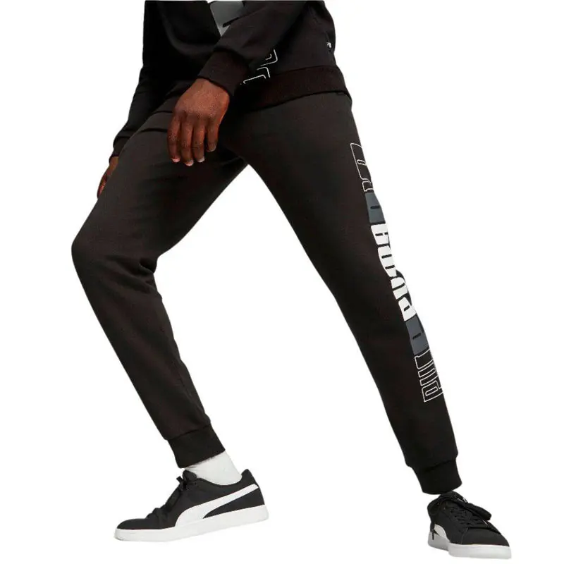 PUMA Muški donji deo trenerke ESS + LOGO LAB SWEATPANTS FL CL crni