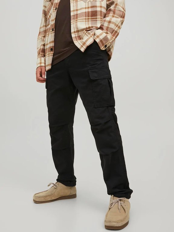 JACK & JONES Muške pantalone 12216664, Crne