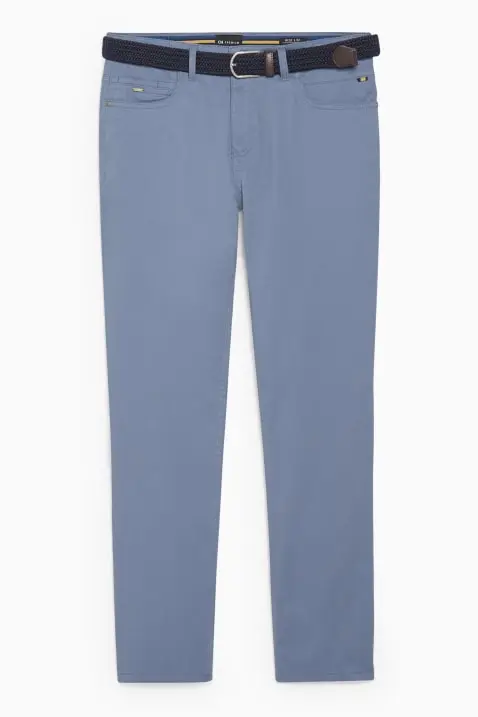 C&A Muške pantalone, Sa kaišem, Regular Fit, Plave