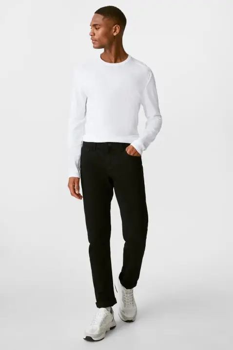 C&A Muške pantalone, Regular fit, Crne