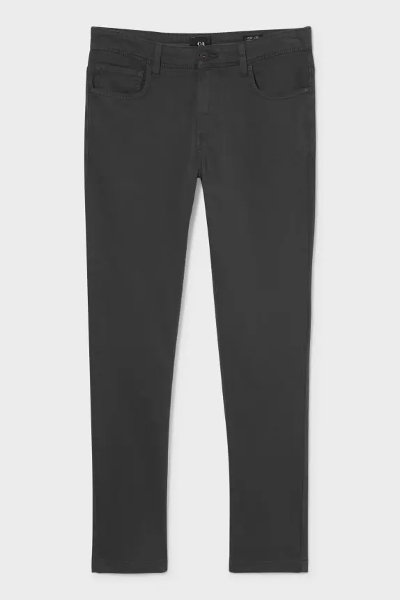 C&A Muške pantalone, Slim fit, Tamno sive