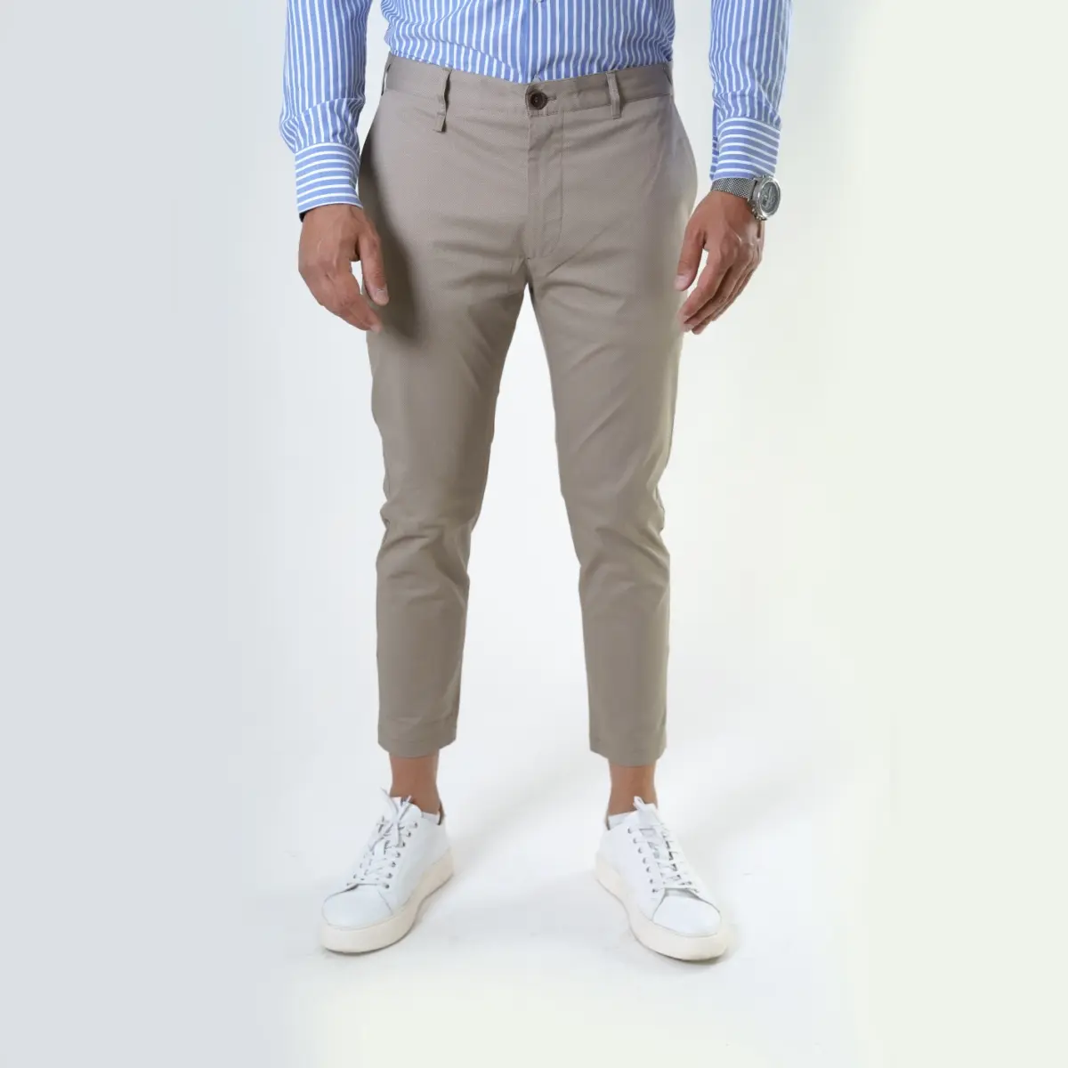 SANTOS & SANTORINI Muške pantalone Arthur krem