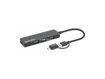 Manhattan 4-Port USB 3.0 Type-C/Type-A Combo Hub