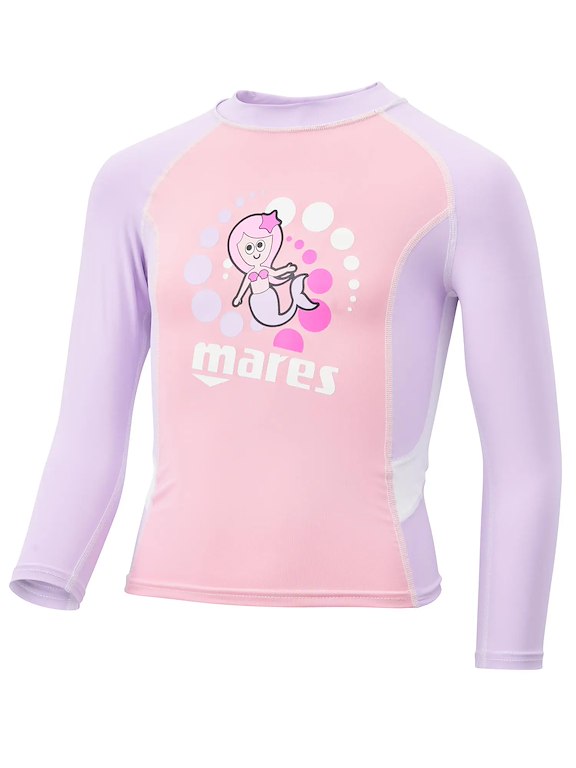 MARES Majica za plivanje za devojčice Rash Guard L/S ljubićasta