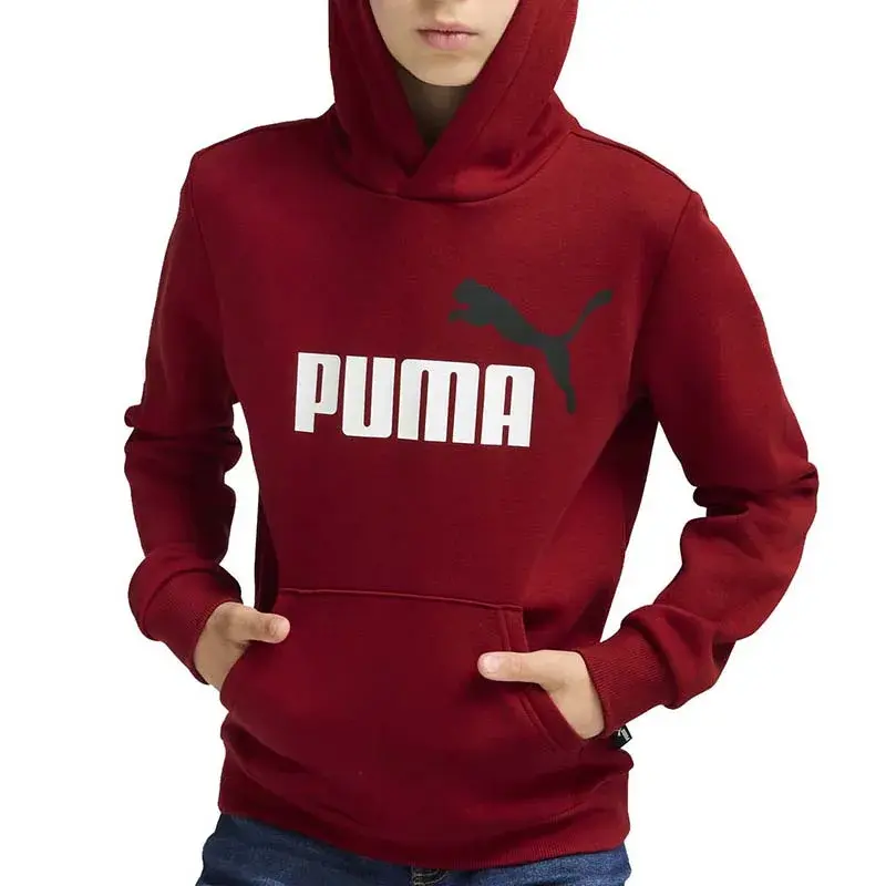 Puma Duks za dečake ESS+ 2 COL BIG LOGO HOODIE FL B, Crveni