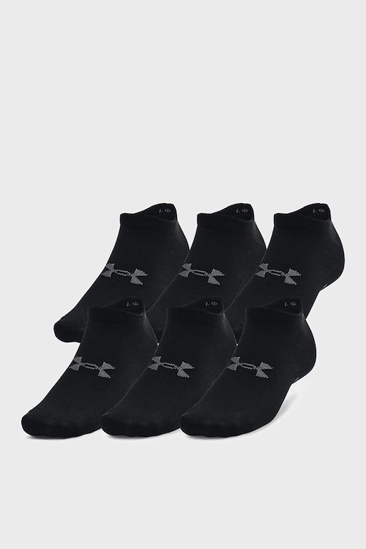 UNDER ARMOUR Čarape Essential No Show 6pk 1370542-001 6/1 crne