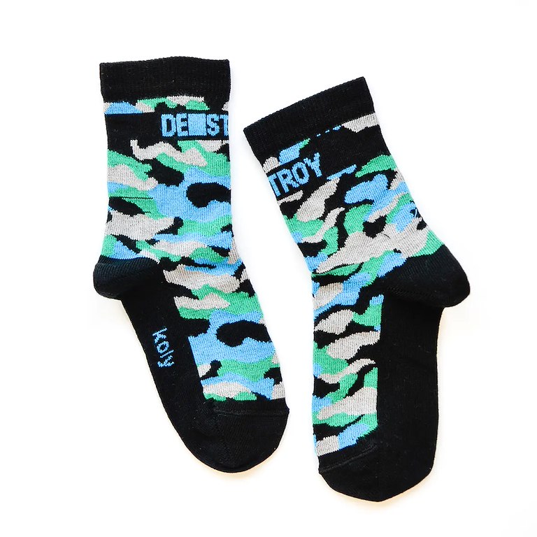 KOLY SOCKS Čarape Destroy maskirne