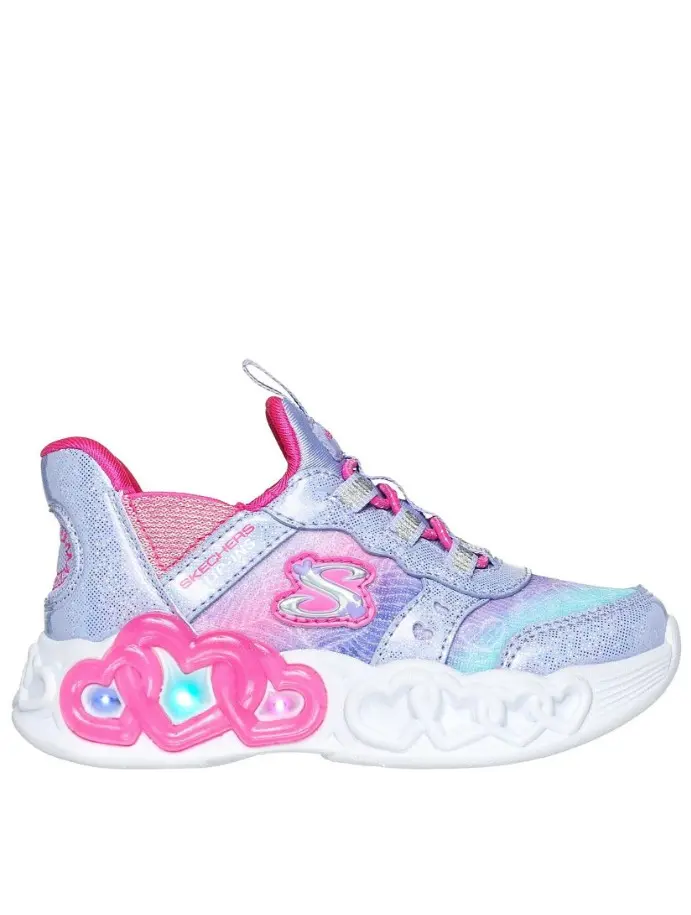 Skechers Patike za devojčice INFINITE HEART LIGHTS, Lavanda