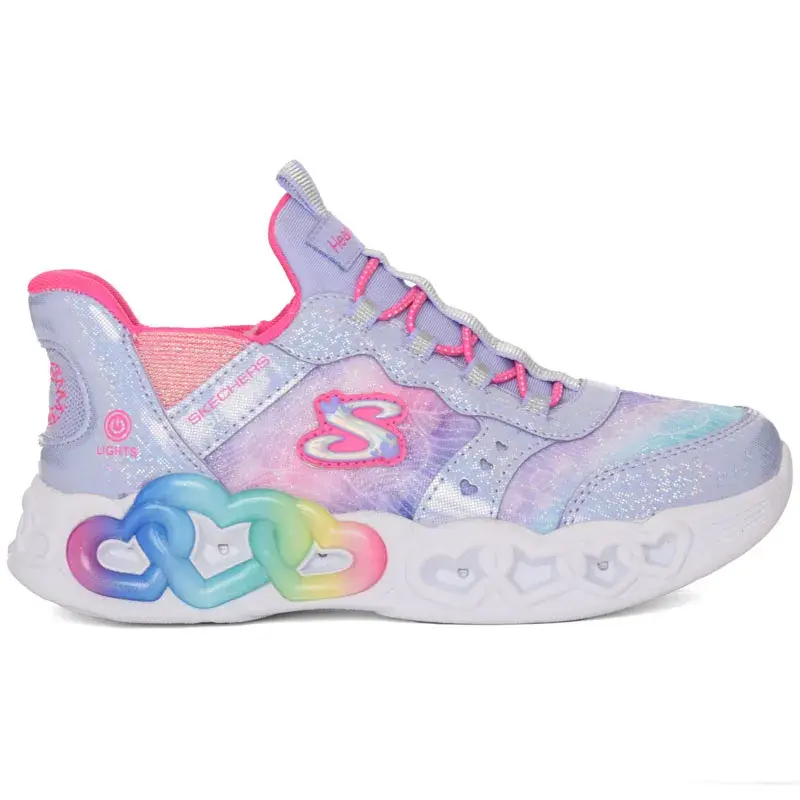 Skechers Patike za devojčice INFINITE HEART LIGHTS, Lavanda