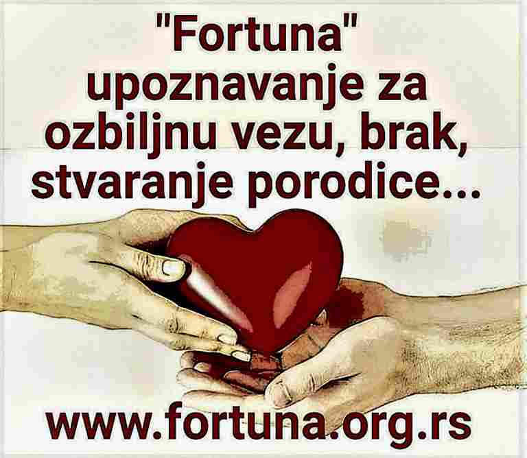 "FORTUNA"- UPOZNAVANJE BEZ LAŽNIH PROFILA
klikdooglasa.com asks for your consent to use your personal data to:
Manage your data
Confirm our vendors