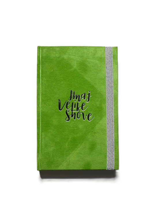 Notes A5 pliš, Imaj velike snove, Zeleni
