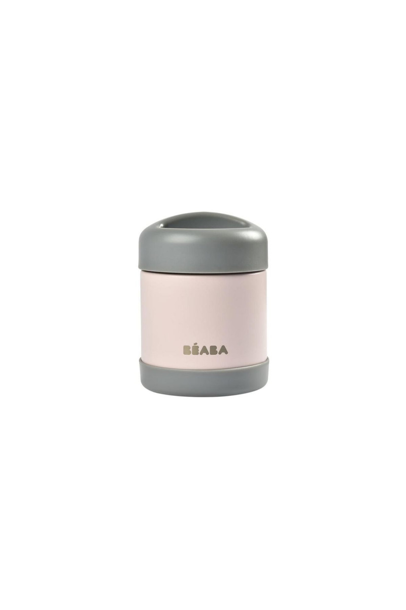 Beaba inox termo posuda 300ml,dark mist/light pink