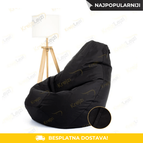 Lazy Bag CRNI – za kuću / terasu / dvorište