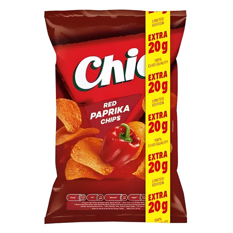 Chio čips chio red paprika 130g+20g gratis chio