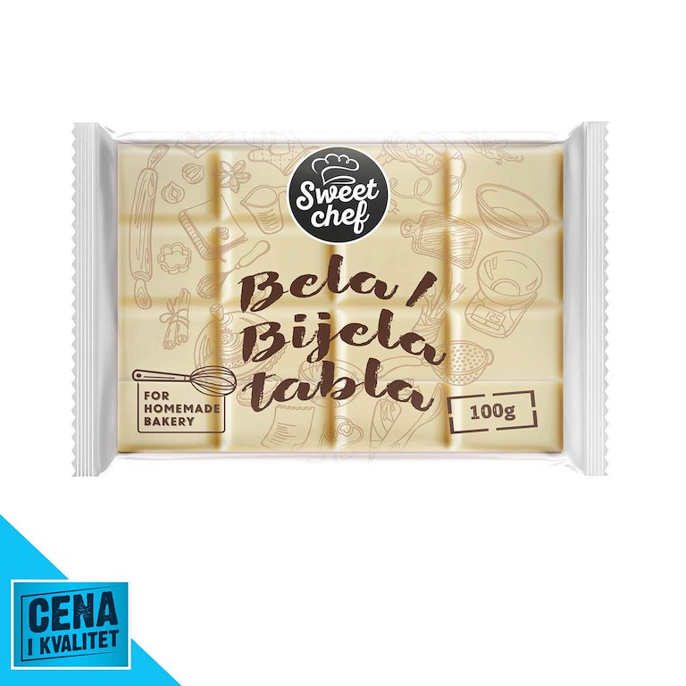 Krem tabla bela 100g sweet chef