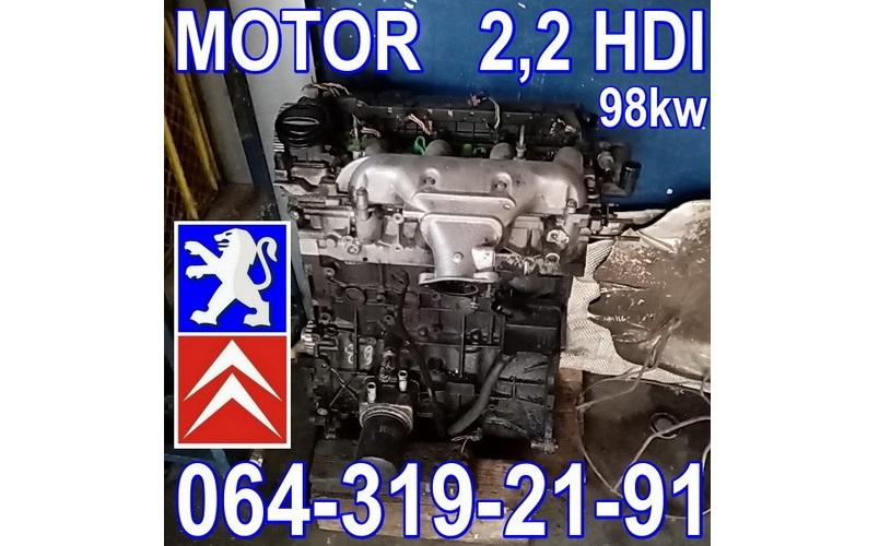 MOTOR 2,2 HDI 98kw 133 Pežo Peugeot Citroen