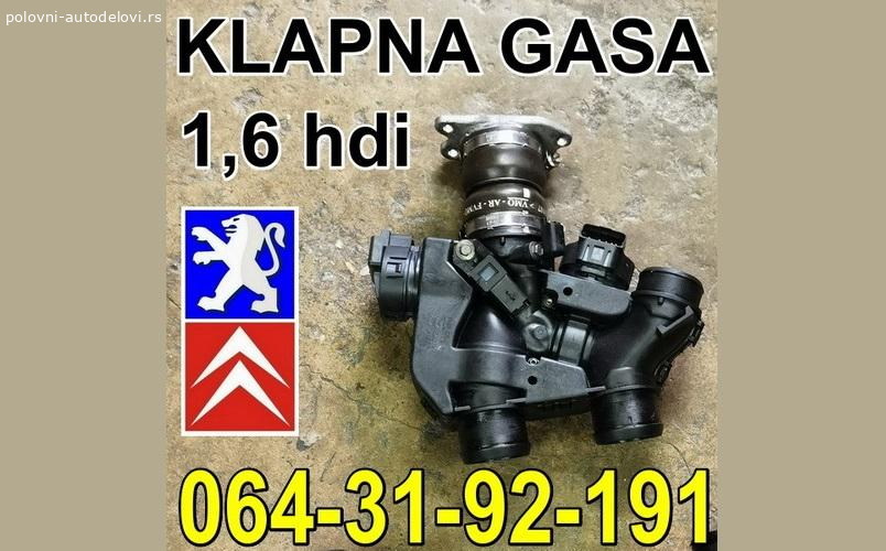 9657485480 Difuzor KLAPNA GASA 1,6 hdi Pežo Citroen Peugeot