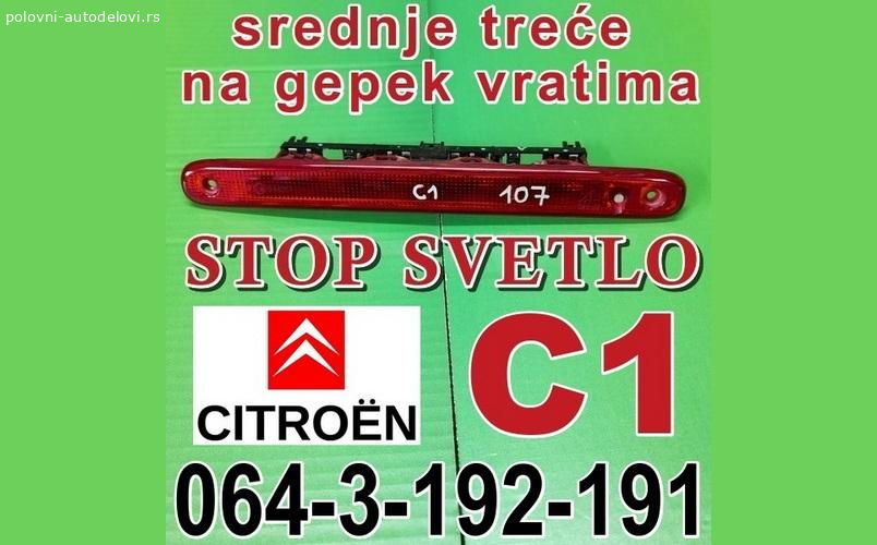 Citroen C1 STOP SVETLO srednje treće na gepek vratima