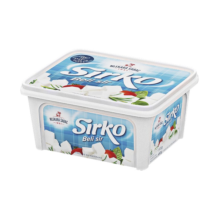 Sirko beli sir 450g Mlekara Šabac