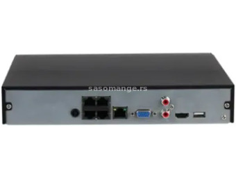 Dahua NVR4104HS-P-4KS3 4-KANALNI NVR SA 4-PORTNIM POE SWITCH-EM; LITE SERIJA; DO 12MP; 160MBPS