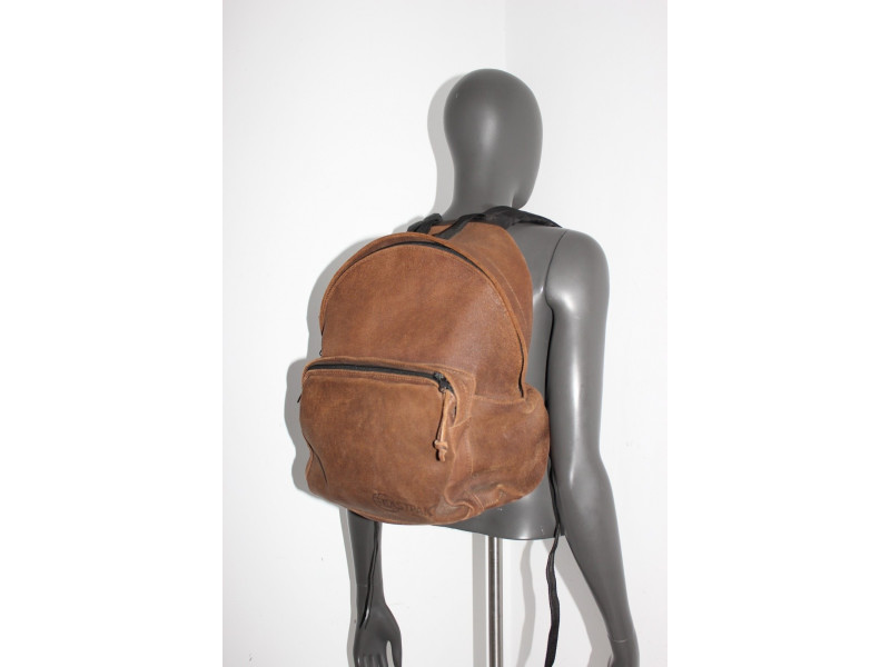 Eastpak ranac od prirodne koze braon