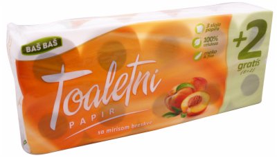 TOALETNI PAPIR 3SL BRESKVA BAŠ BAŠ 8+2 GRATIS
TOALETNI PAPIR 3SL BRESKVA BAŠ BAŠ 8+2 GRATIS