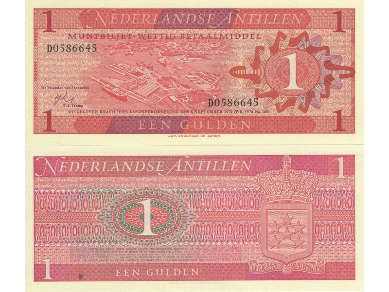 Holandski antili NETHERLANDS ANTILES 1 Gulden 1970 UNC